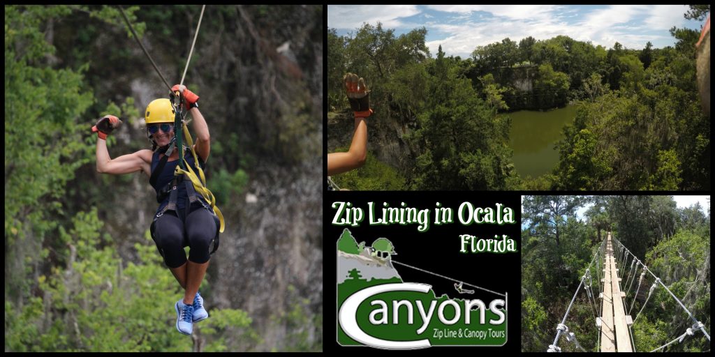 Zip Lining in Ocala - Canyons in Florida in the forest with enormous lakes